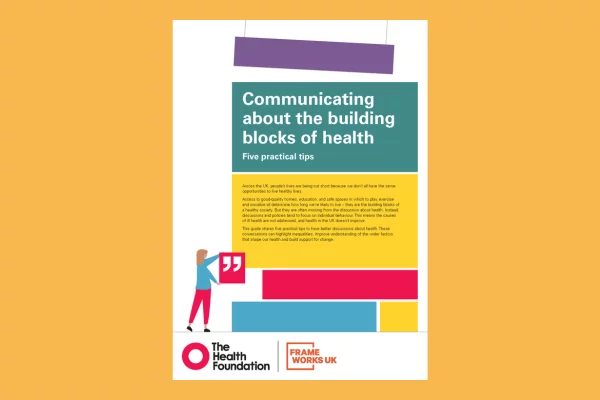 How to talk about the building blocks of health - FrameWorks UK